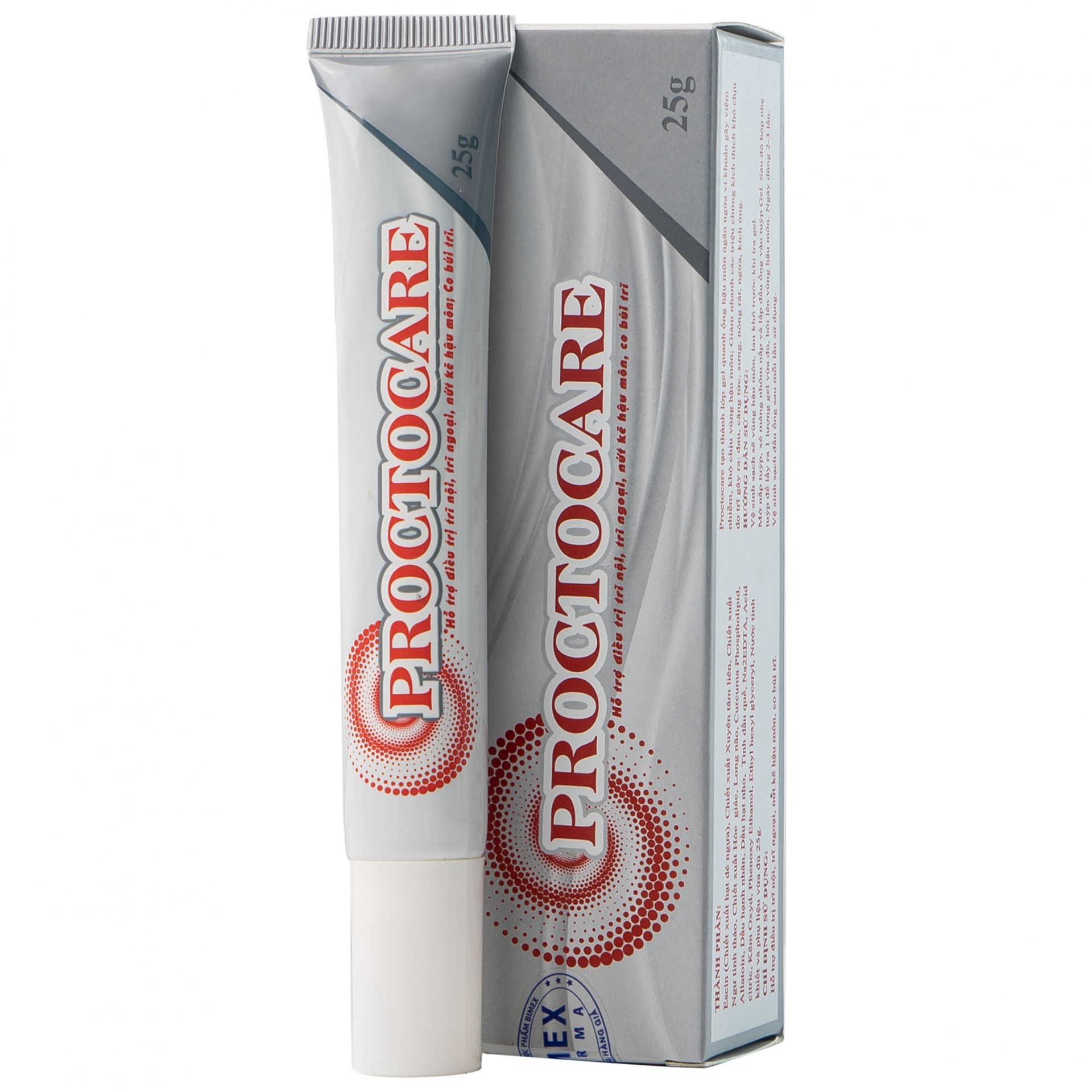 Hỗ trợ điều trị trĩ nội, trĩ ngoại Proctocare Bimex hộp 1 tuýp 25g