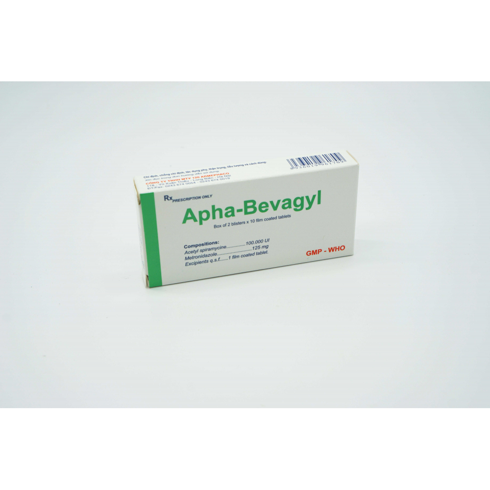 Thuốc kháng sinh Apha-Bevagyl hộp 20 viên | Medigo