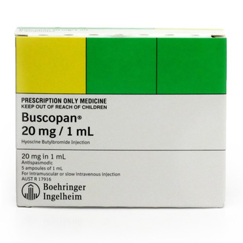 Dung dịch tiêm Buscopan 20mg/1ml hộp 10 ống x 1ml