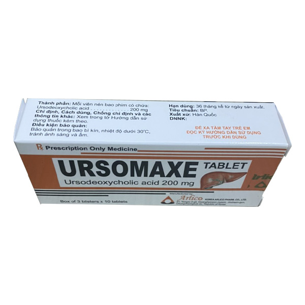 Ursomaxe 200mg hộp 30 viên | Medigo
