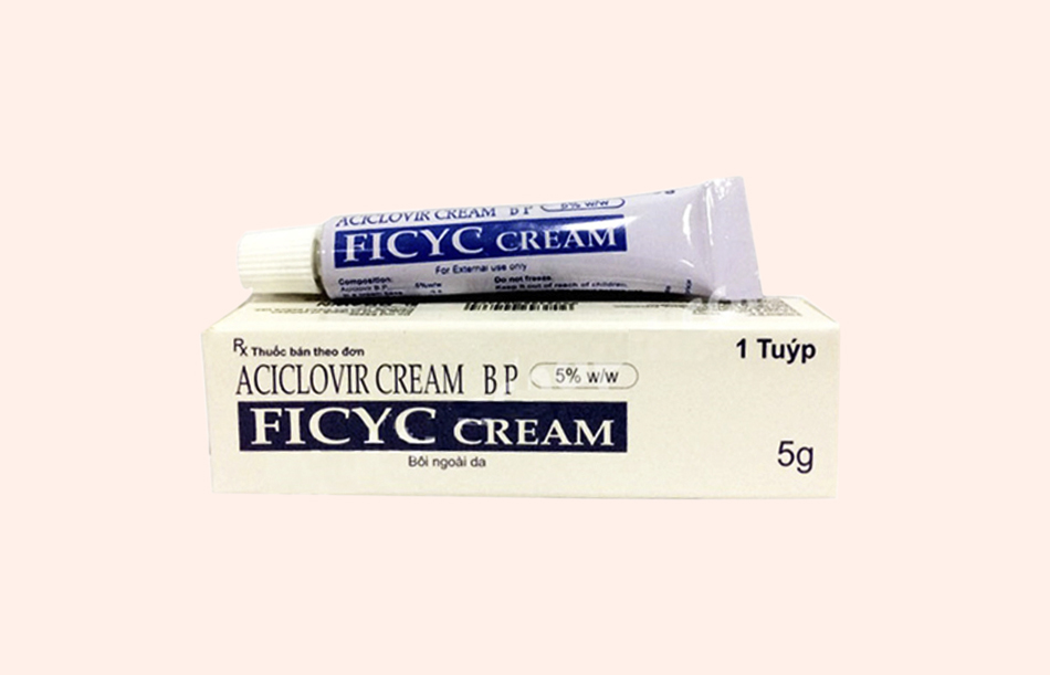 Thuốc điều trị da liễu Ficyc cream ACYCLOVIR hộp 1 tuýp 5g | Medigo