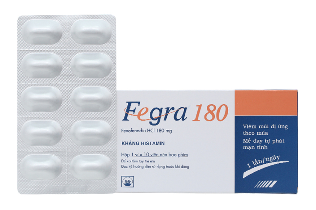 Thuốc chống dị ứng Fegra 180 hộp 10 viên | Medigo