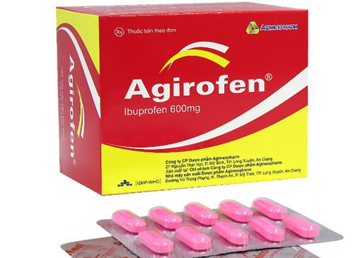 Thuốc giảm đau chống viêm Agirofen Ibuprofen 600mg hộp 10 vỉ x 10 viên ...