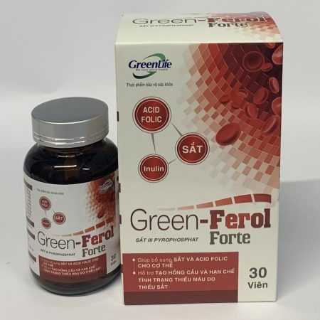Viên uống bổ sung sắt Green-Ferol Forte hộp 1 lọ 30 viên | Medigo