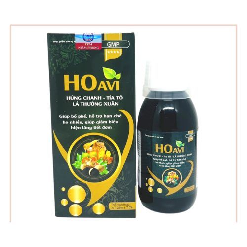 Siro bổ phế, long đờm, giảm ho, giảm tiết đờm HO AVI hộp 1 lọ 125ml