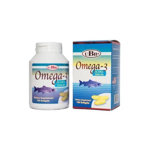 Viên uống giúp hạ mỡ trong máu, bổ não Omega-3 Alaska Fish Oil UBB hộp ...