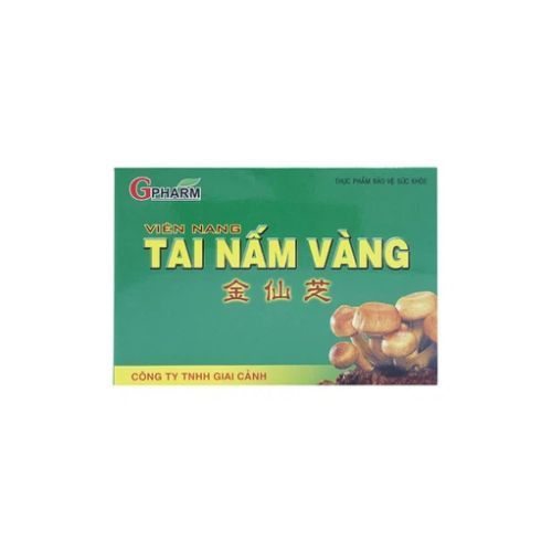 Hỗ trợ tăng cường chức năng gan Tai Nấm Vàng Gpharm hộp 6 vỉ x 10 viên