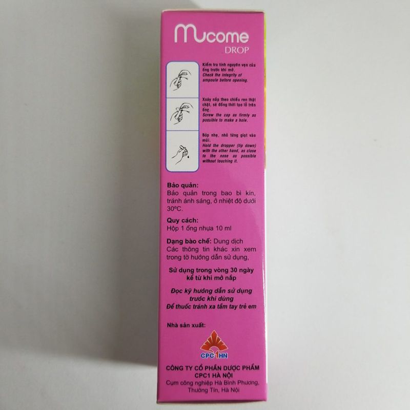 Dung dịch nhỏ mũi Mucome Drop hộp 1 ống 5ml | Medigo