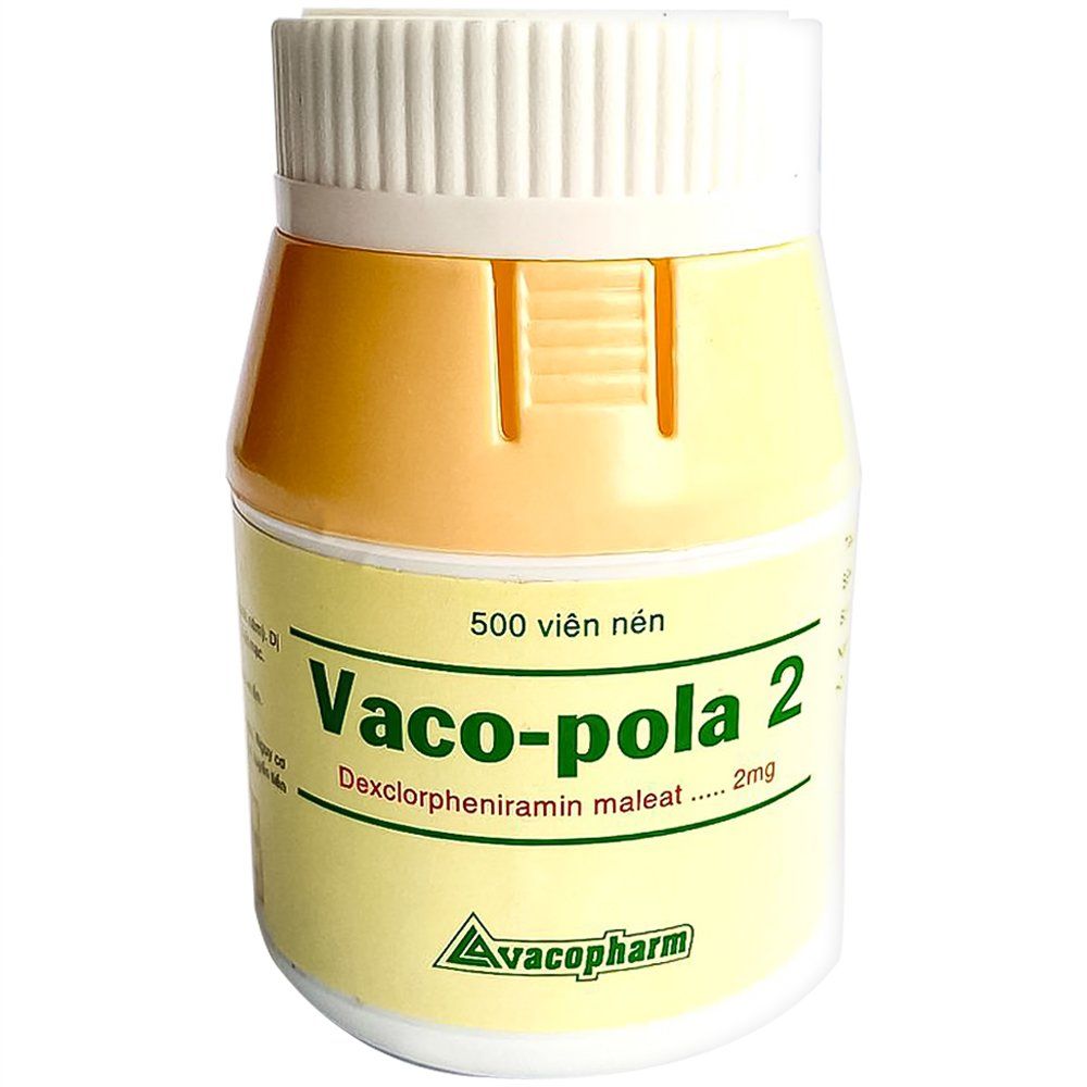 Thuốc chống dị ứng Vaco - pola 2 lọ 500 viên nén | Medigo