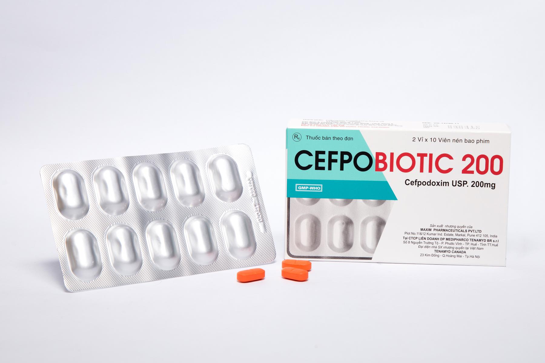 Thuốc kháng sinh Cefpobiotic 200 hộp 20 viên