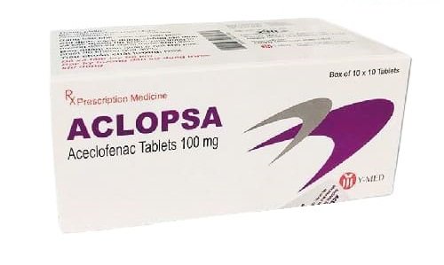 Thuốc giảm đau xương khớp Aclopsa 100mg hộp 10 vỉ x 10 viên