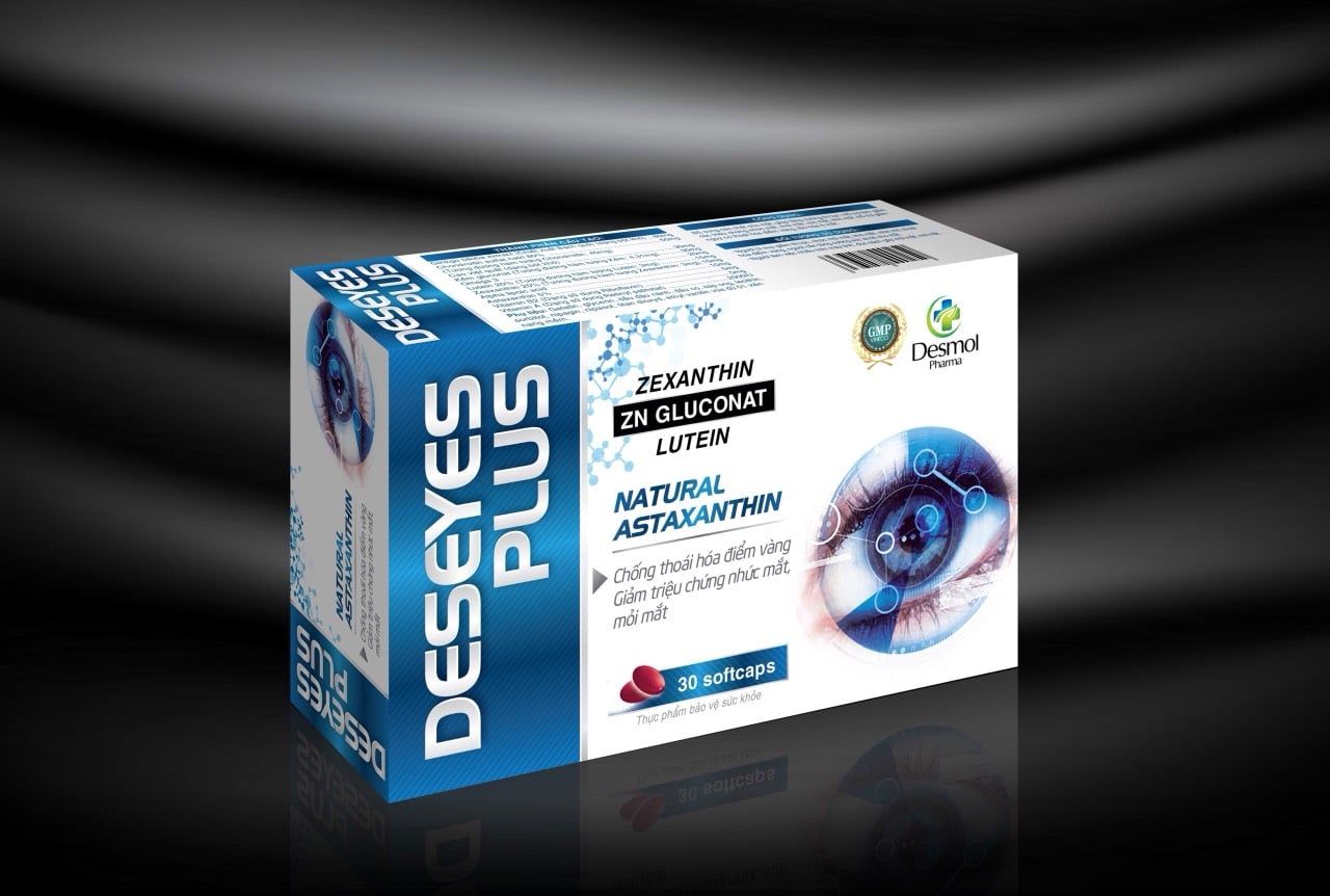 Hỗ trợ cải thiện thị lực DESEYES PLUS (Desmol Pharma) hộp 3 vỉ x 10 ...