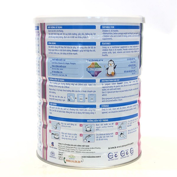 Sữa dành cho trẻ biếng ăn và suy dinh dưỡng từ 6 - 36 tháng tuổi Etomil ...