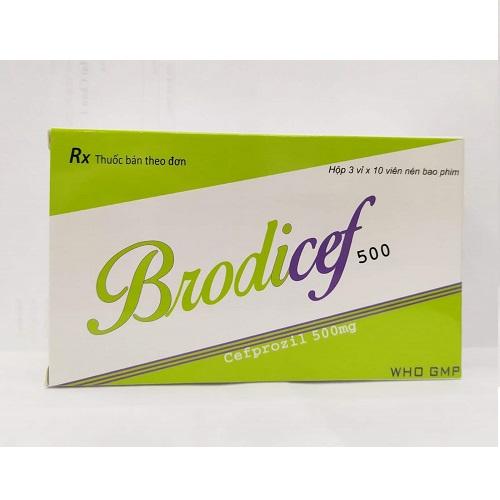 Thuốc kháng sinh Brodicef 500 hộp 30 viên | Medigo