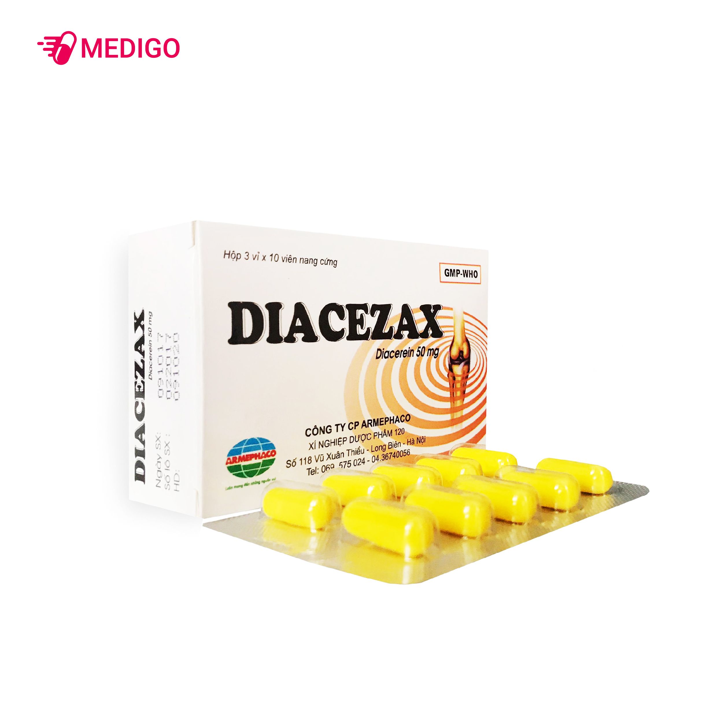 Thuốc kháng viêm Diacezax hộp 30 viên