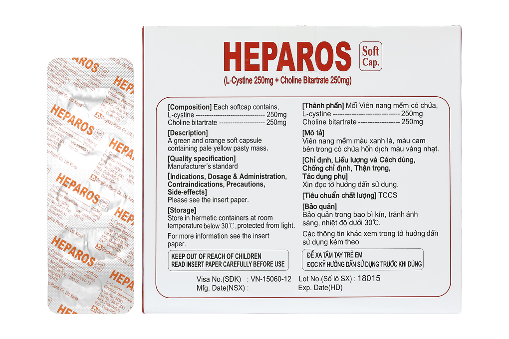 Heparos 250mg hộp 60 viên