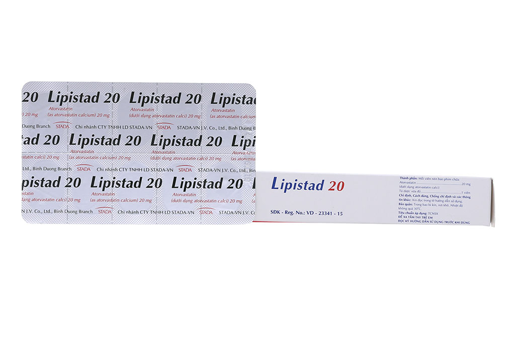 Thuốc trị mỡ máu Lipistad 20 STADA hộp 30 viên | Medigo