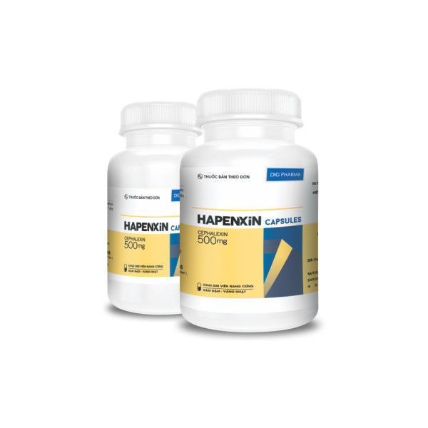 Thuốc kháng sinh Hapenxin capsules (Vàng) lọ 500 viên