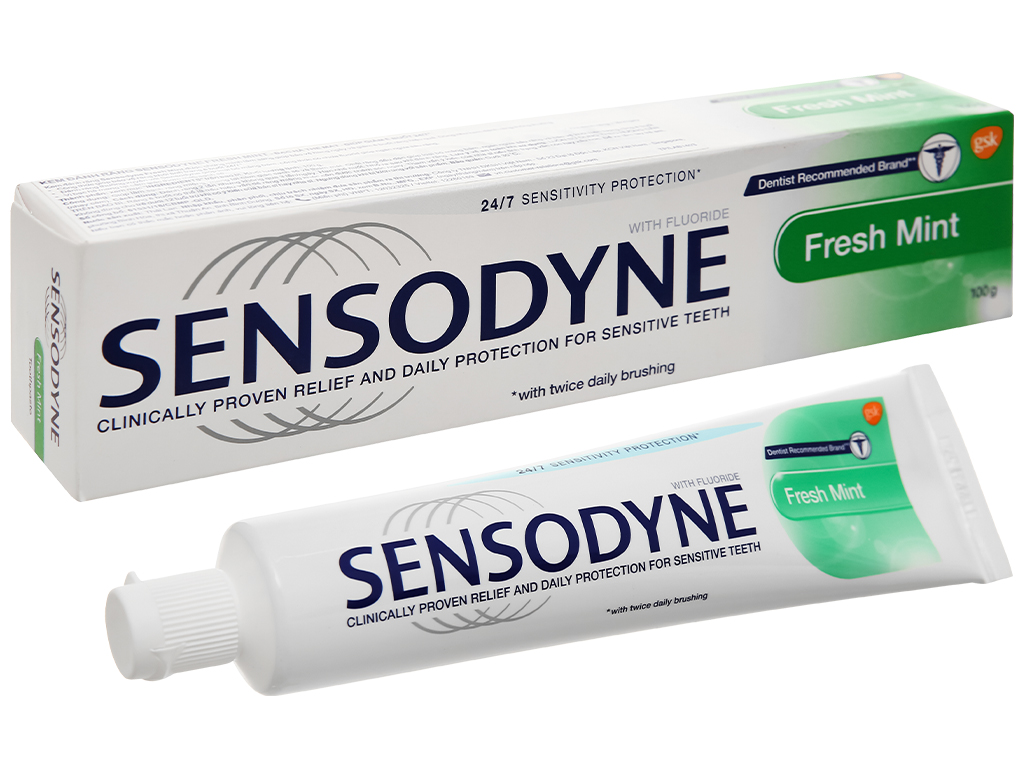 Kem đánh răng Sensodyne Fresh Mint hộp 1 tuýp 100g