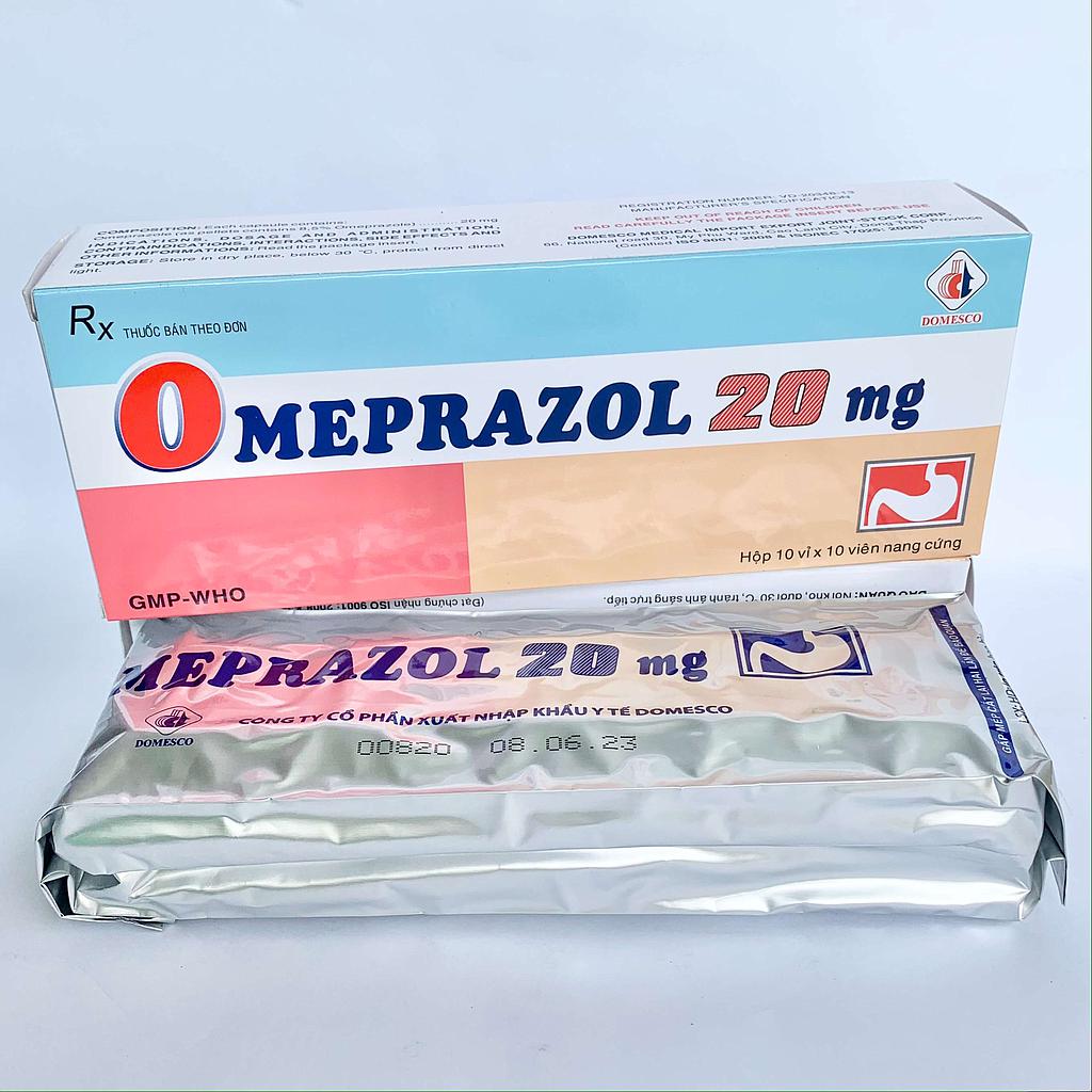 Thuốc tác dụng trên đường tiêu hóa OMEPRAZOL 20mg (Domesco) hộp 100 ...