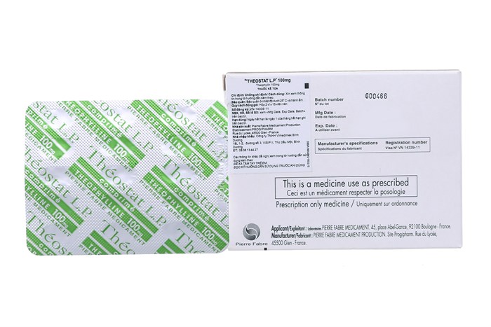 Thuốc trị hen Théostat LP 100mg hộp 30 viên