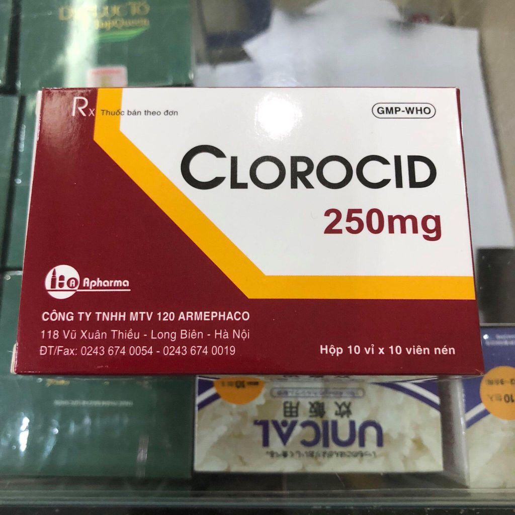 Thuốc kháng sinh Clorocid 250mg (HÀ TÂY) hộp 100 viên | Medigo