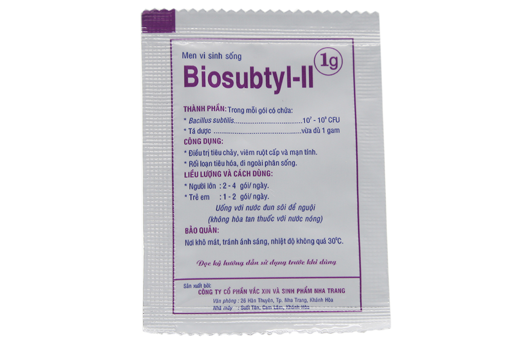 Men vi sinh sống Biosubtyl-II 1G hộp 25 gói