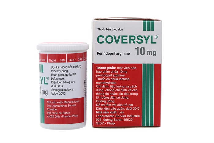 Thuốc trị cao huyết áp Coversyl 10mg hộp 30 viên | Medigo