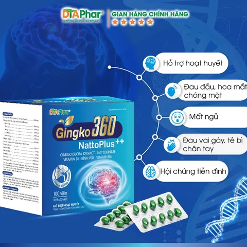 GINKGO 360 Natto Plus hộp 100 viên