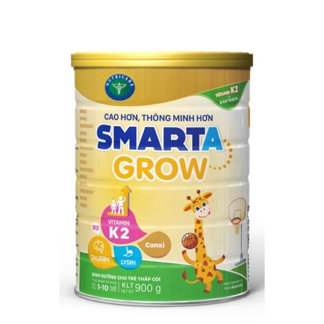 Sữa bột cho trẻ trên 1 tuổi Nutricare SMARTA GROW lon 900g | Medigo