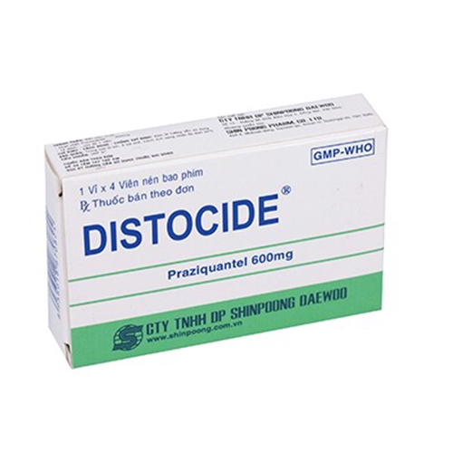 Thuốc trị sán Distocide 600mg hộp 4 viên