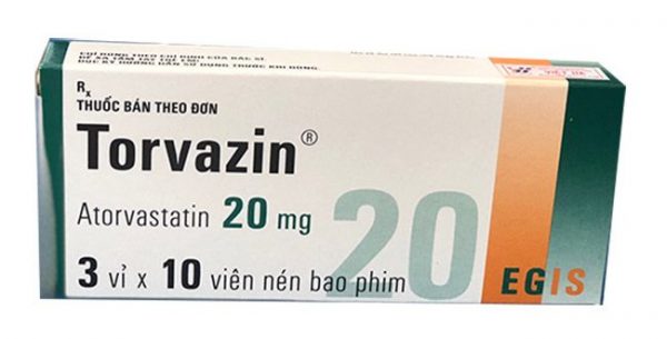 Thuốc trị mỡ máu Torvazin 20mg hộp 30 viên | Medigo