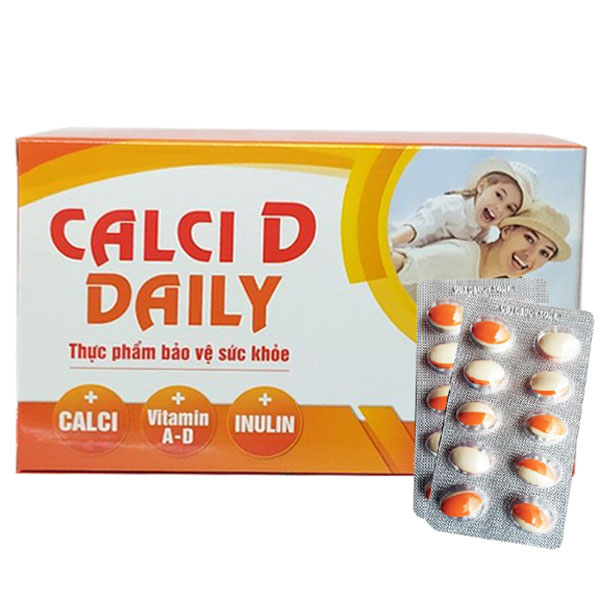 Hỗ trợ bổ sung canxi và vitamin D Calci D Daily hộp 6 vỉ x 10 viên