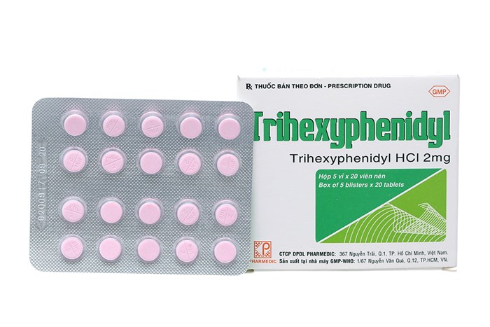 Trihexyphenidyl 2mg hộp 100 viên