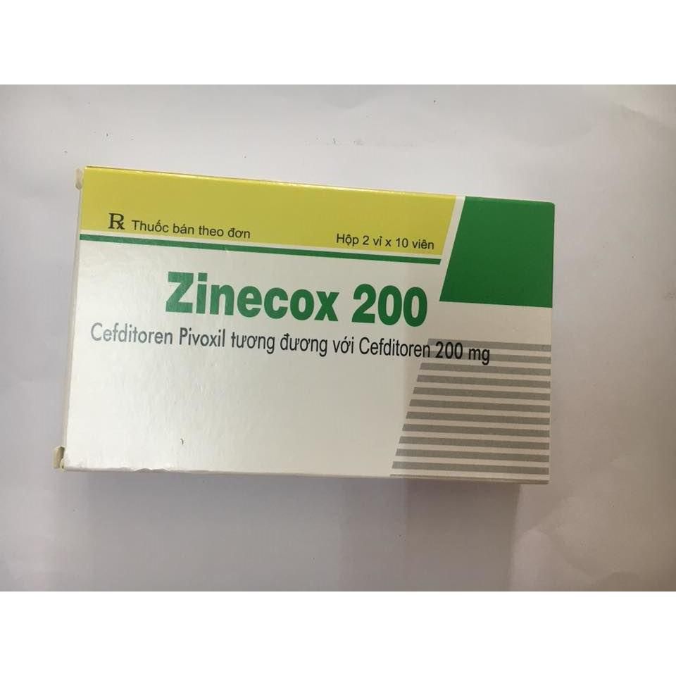 Thuốc kháng sinh Zinecox 200 hộp 20 viên