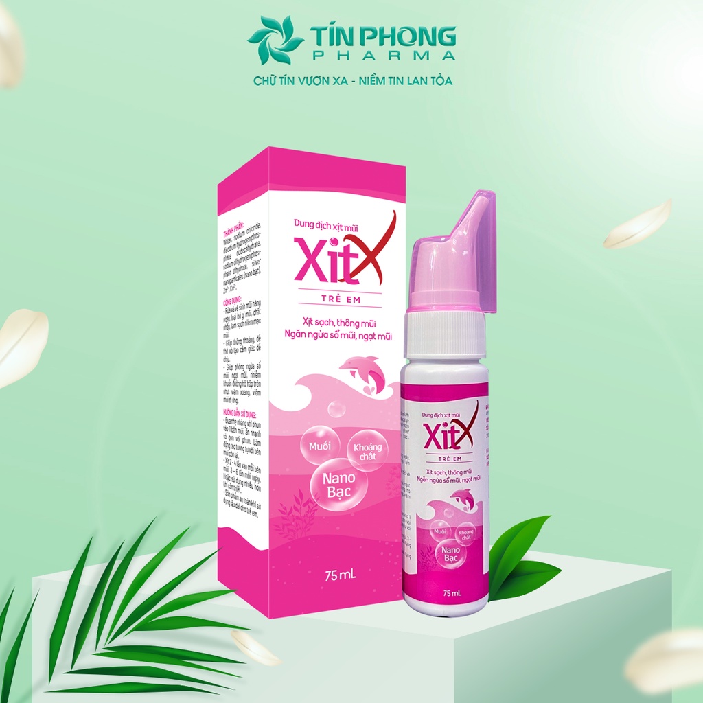 Dung dịch xịt mũi XitX Trẻ Em hộp 1 chai 75ml