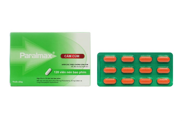 Thuốc giảm đau hạ sốt Paralmax cảm cúm hộp 120 viên | Medigo