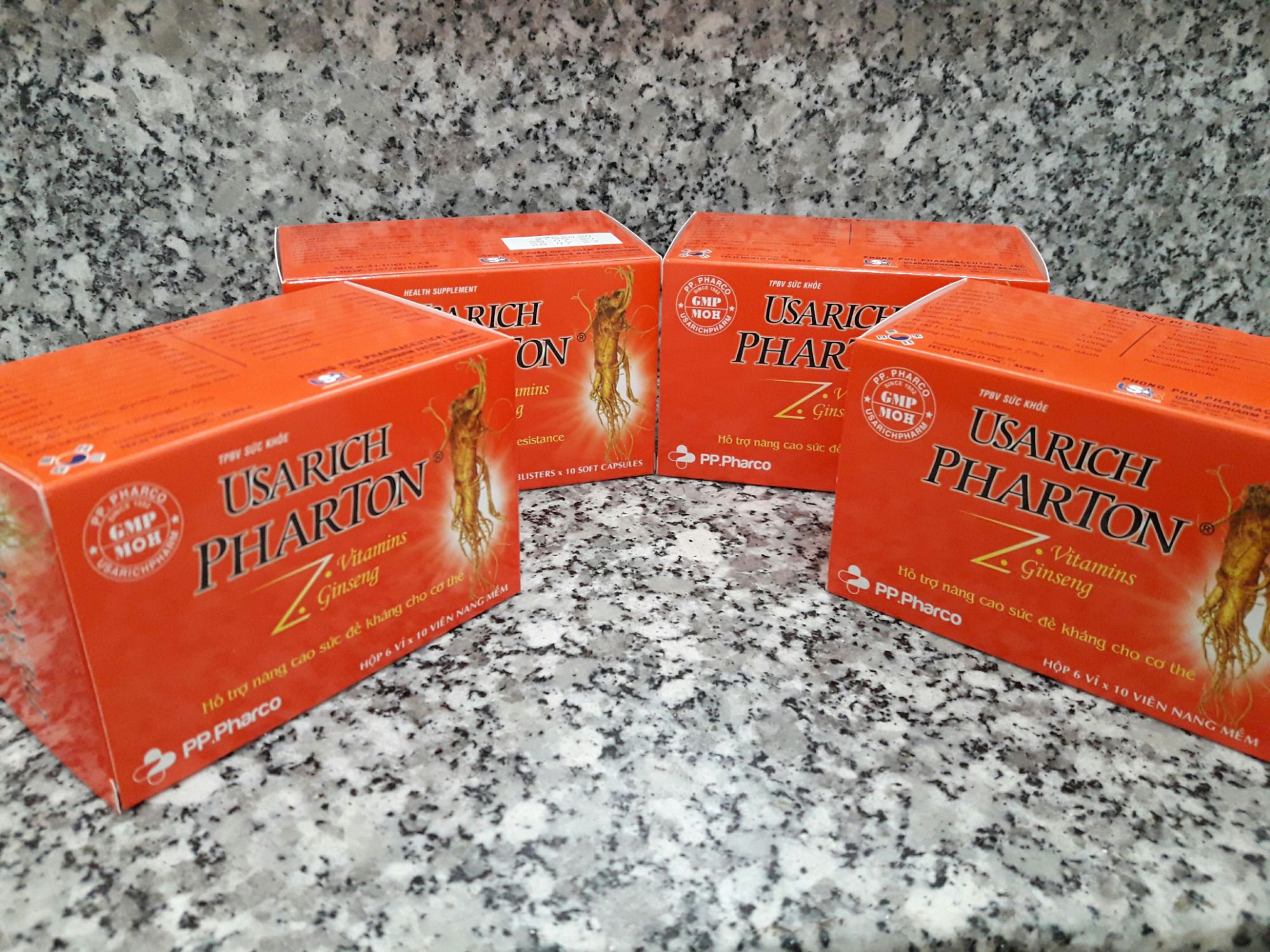 Hỗ trợ tăng cường sức khỏe Usarich Pharton hộp 6 vỉ x 10 viên nang mềm