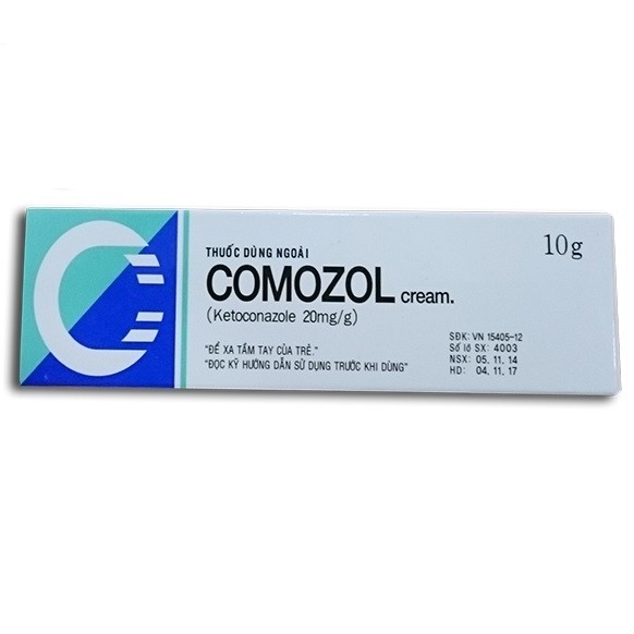 Kem bôi trị nấm da Comozol cream hộp 1 tuýp 10g