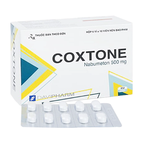 Thuốc giảm đau, kháng viêm COXTONE 500mg hộp 6 vỉ x 10 viên