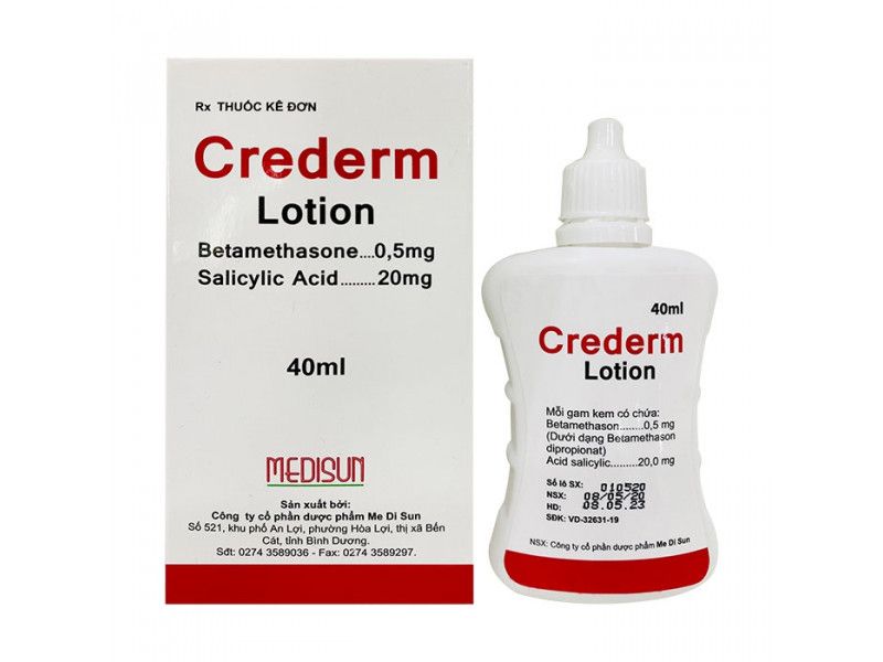Thuốc bôi giảm viêm da Crederm Lotion Medisun hộp 1 chai 40ml | Medigo