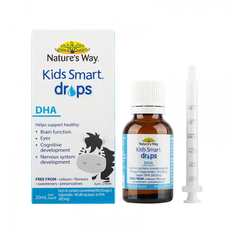 Bổ sung DHA dạng nhỏ giọt cho trẻ sơ sinh Nature's Way Kids Smart Drops ...