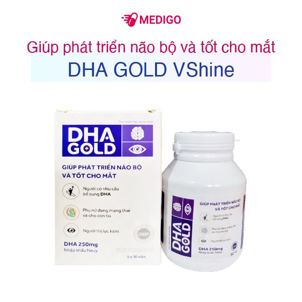Giúp phát triển não bộ và tốt cho mắt DHA GOLD VShine hộp 1 lọ 30 viên ...