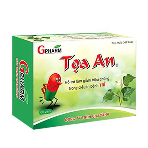 Hỗ trợ giảm triệu chứng của trĩ Tọa An GPharm hộp 6 vỉ x 10 viên