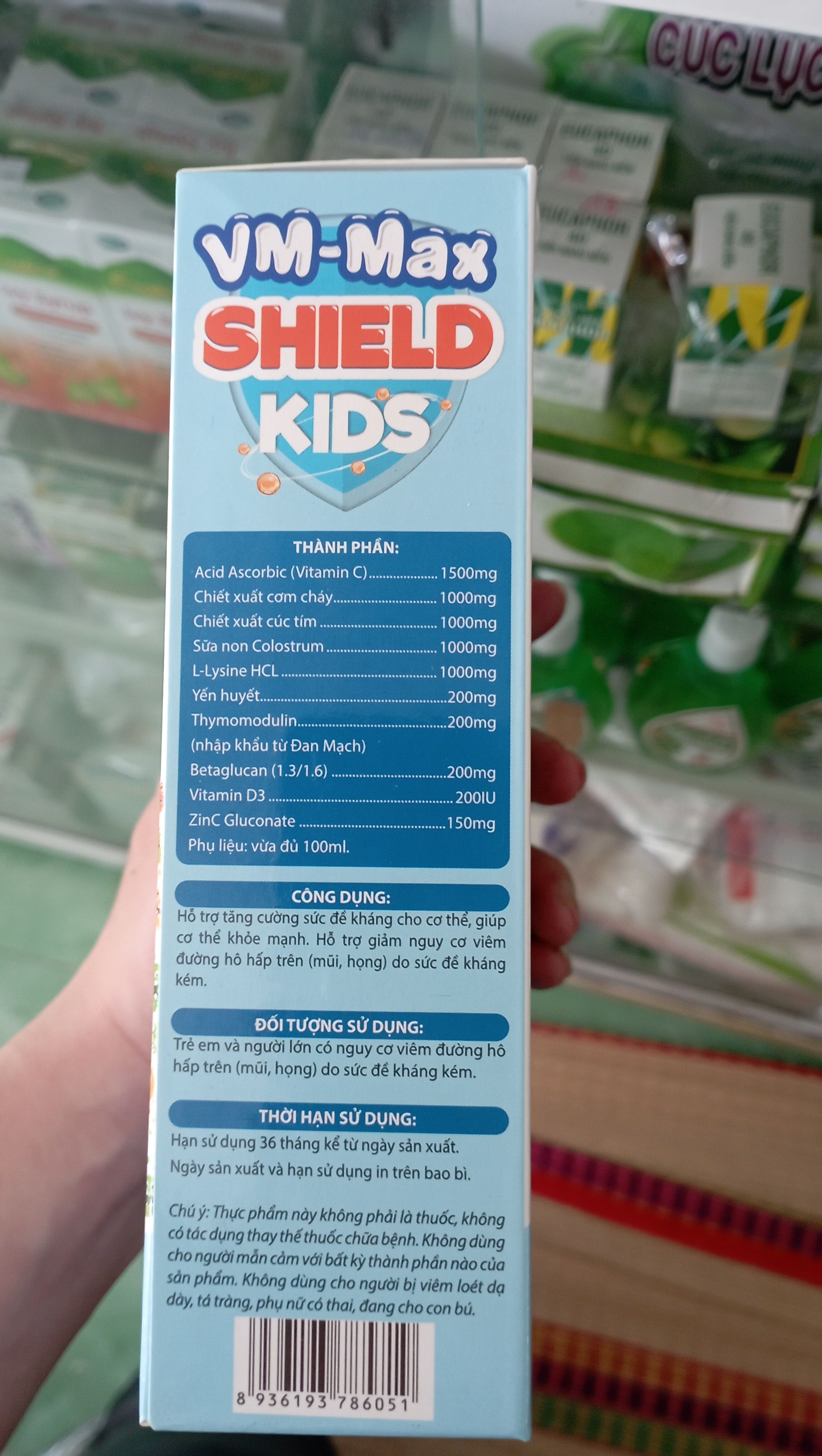 Hỗ trợ tăng sức đề kháng cho trẻ VM-Max SHIELD KIDS hộp 20 ống x 10ml ...