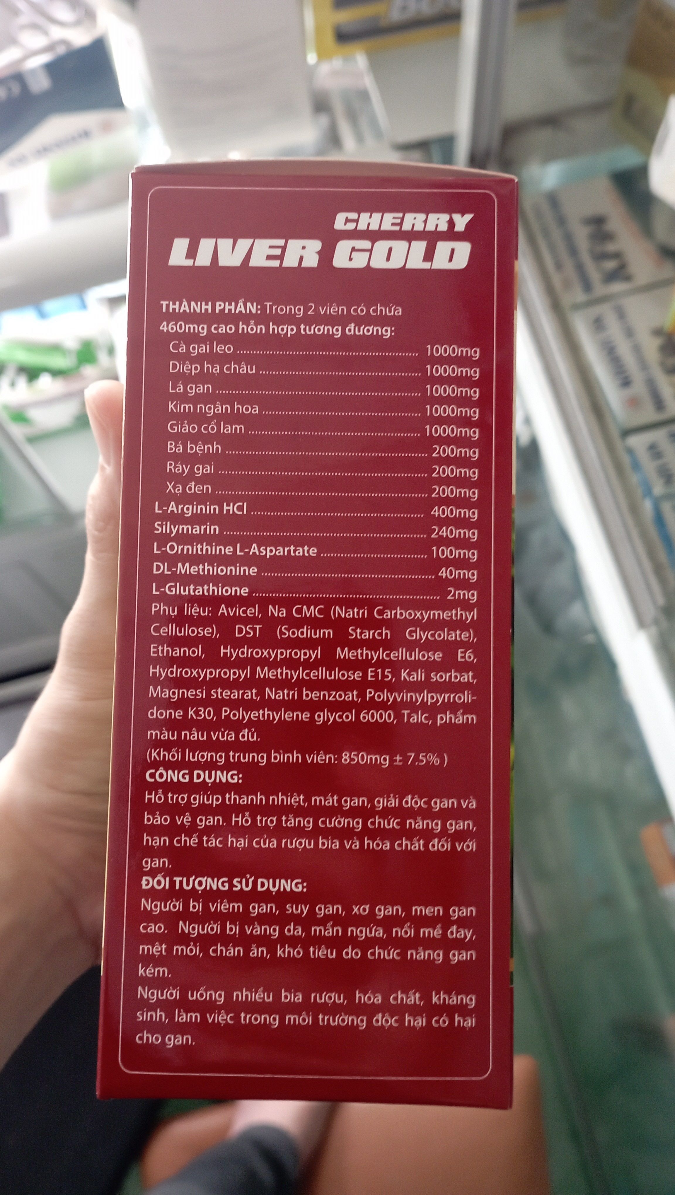 Hỗ trợ bảo vệ gan CHERRY LIVER GOLD hộp 1 lọ 60 viên nén