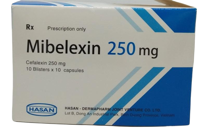 Thuốc kháng sinh Mibelexin 250mg hộp 10 vỉ x 10 viên nang cứng | Medigo
