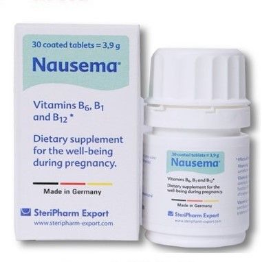 Viên uống bổ sung vitamin nhóm B, giảm ốm nghén Nausema hộp 1 lọ 30 ...
