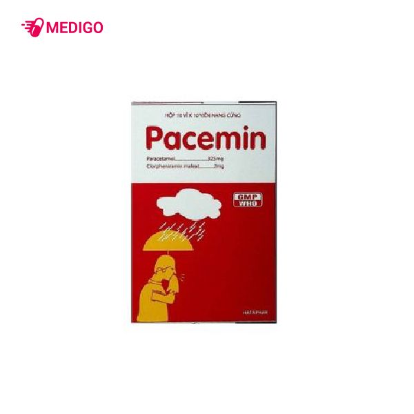 Thuốc giảm đau, hạ sốt PACEMIN hộp 10 vỉ x 10 viên nang cứng