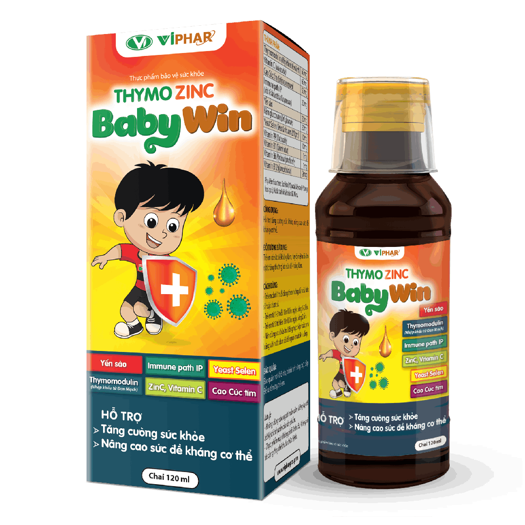 Siro tăng đề kháng ThymoZinc BabyWin hộp 1 chai 120ml